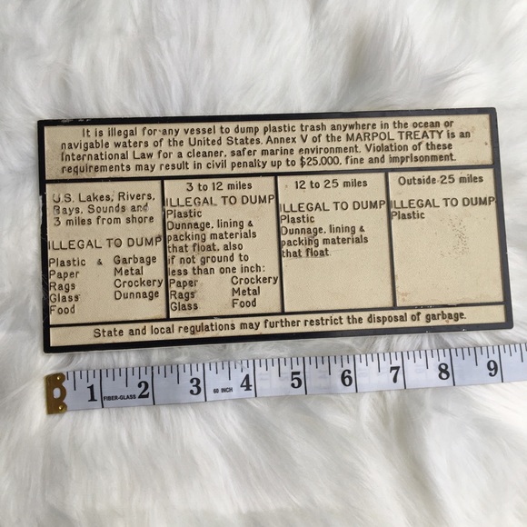 Accents | Authentic Regulation Boat Dumping Dunnage Sign | Poshmark
